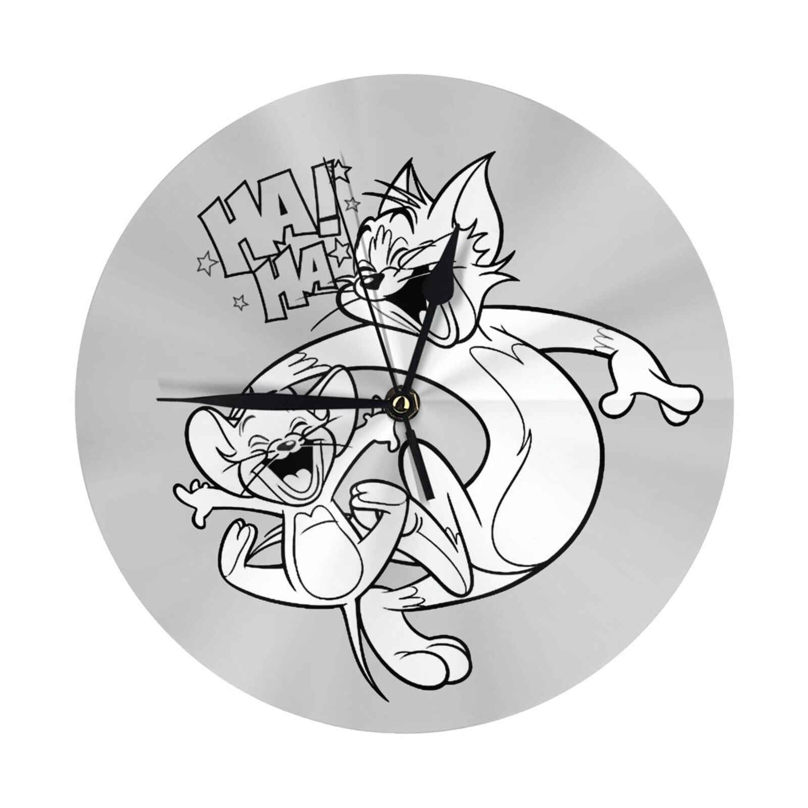 Round Wall Clock Cute Cartoon Tom And Jerry Decorative & Creative Dual ...
