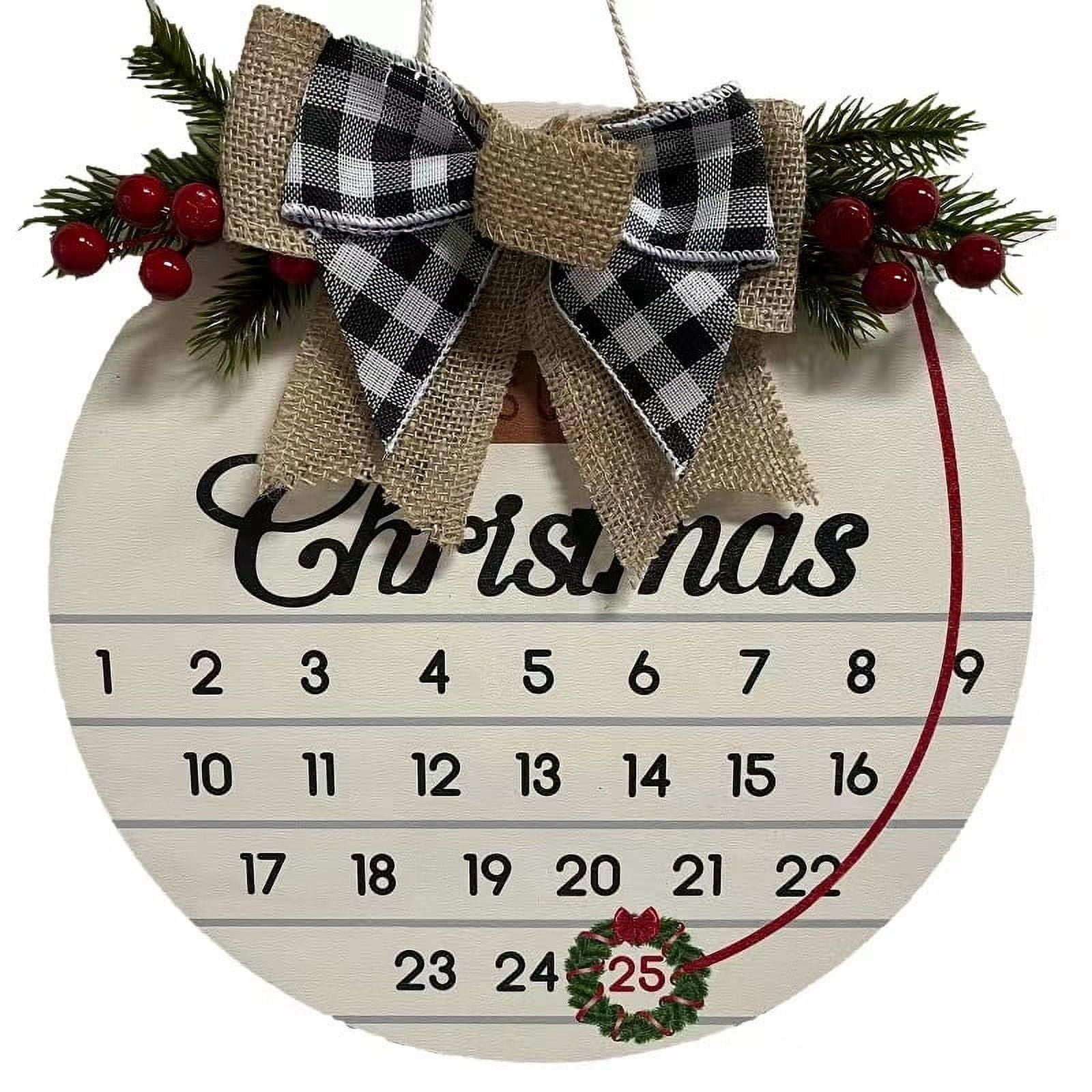 Round Wall Door Calendar Advent Calendar 2025 Countdown Pendant ...