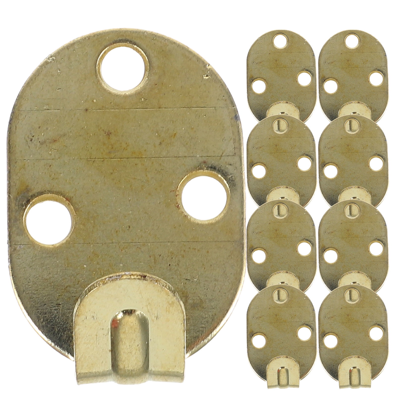 Round Wall Hook Photo Frame Mount Bracket 10pcs Package Gold Three ...