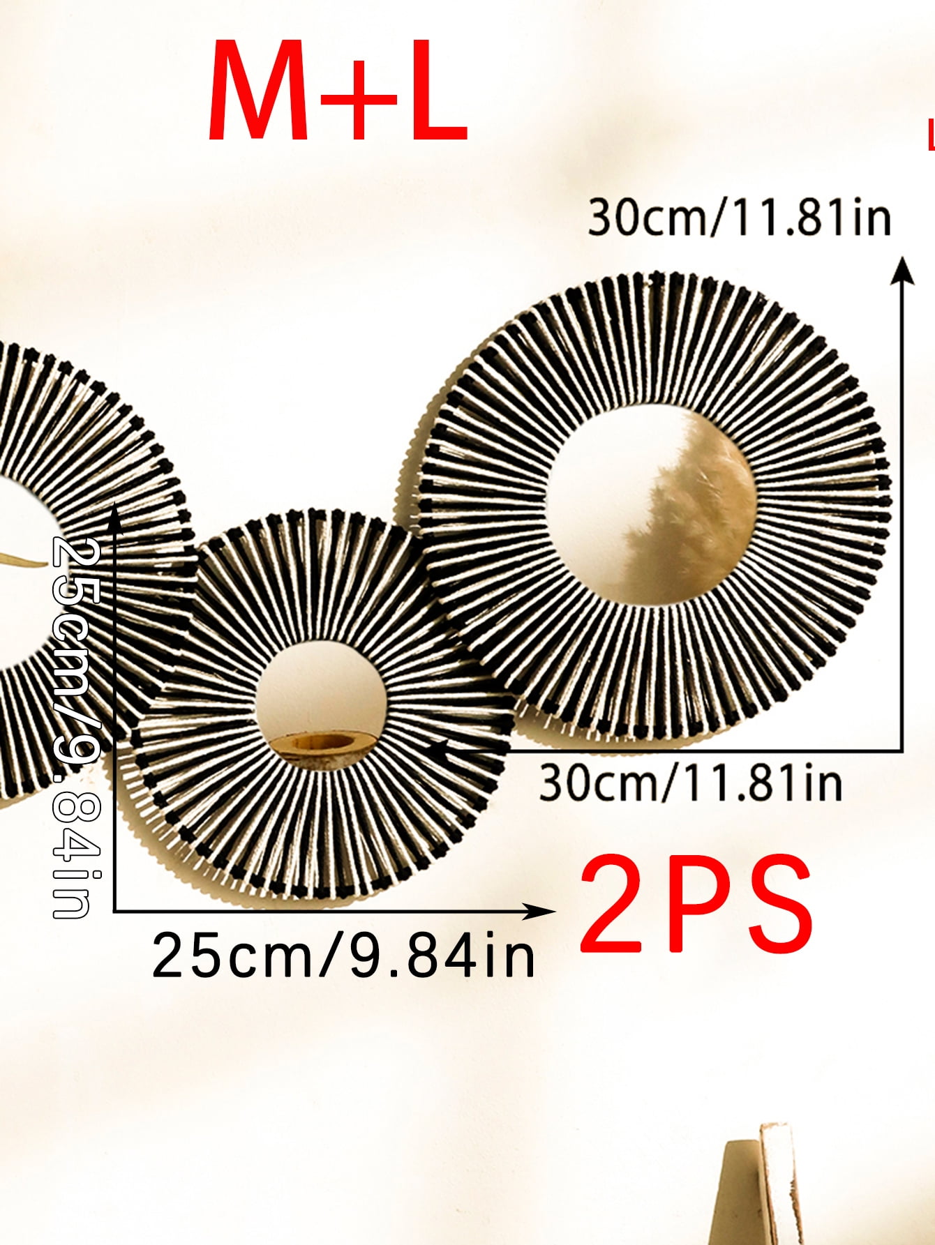 Round Wall Mirror Hanging Decorative Mirrors With Woven Hemp Rope Boho ...