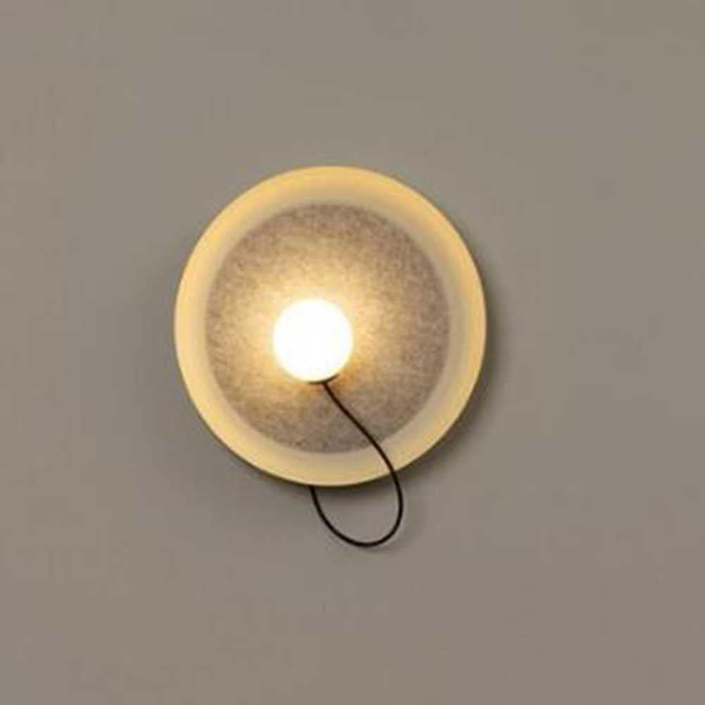 Round Wall Sconces, Three-Color Dimming Atmosphere Wall Light Fixture ...
