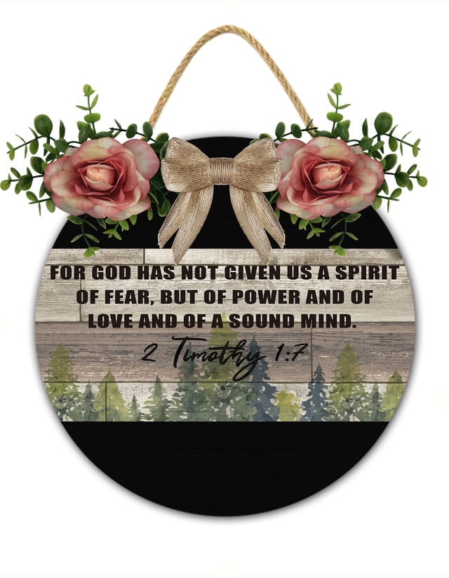 Round Wall Sign 12X12Inch Inspirational Bible Gift Signs for God Has ...