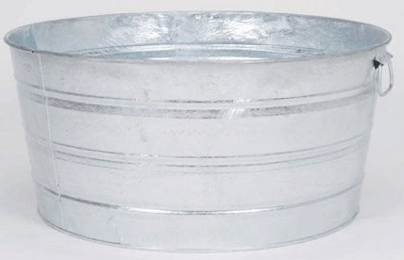 Round Wash Tub - Galvanized, 10.5 Gallon - Walmart.com