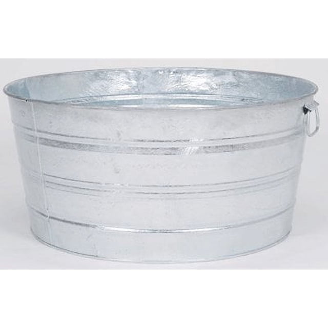 Round Wash Tub - Galvanized, 16.75 Gallon - Walmart.com