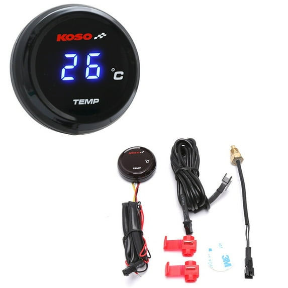 Round Water Temp Meter For Yamaha Digital Motorcycle Waterproof Water ...