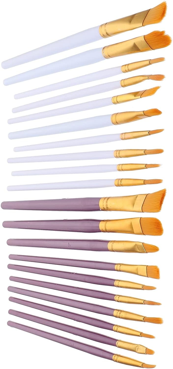 Round Watercolor Brushes 20Pcs Watercolor Oil Painting Brushes DIY ...