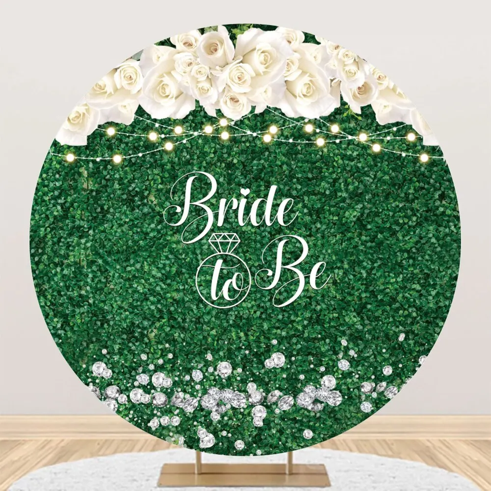 Round Wedding Flower Wall Bridal Shower Mr & Mrs Engaged Ceremony Party ...