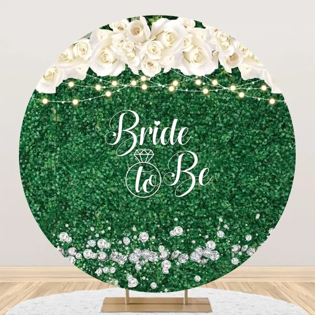 Round Wedding Flower Wall Bridal Shower Mr & Mrs Engaged Ceremony Party ...