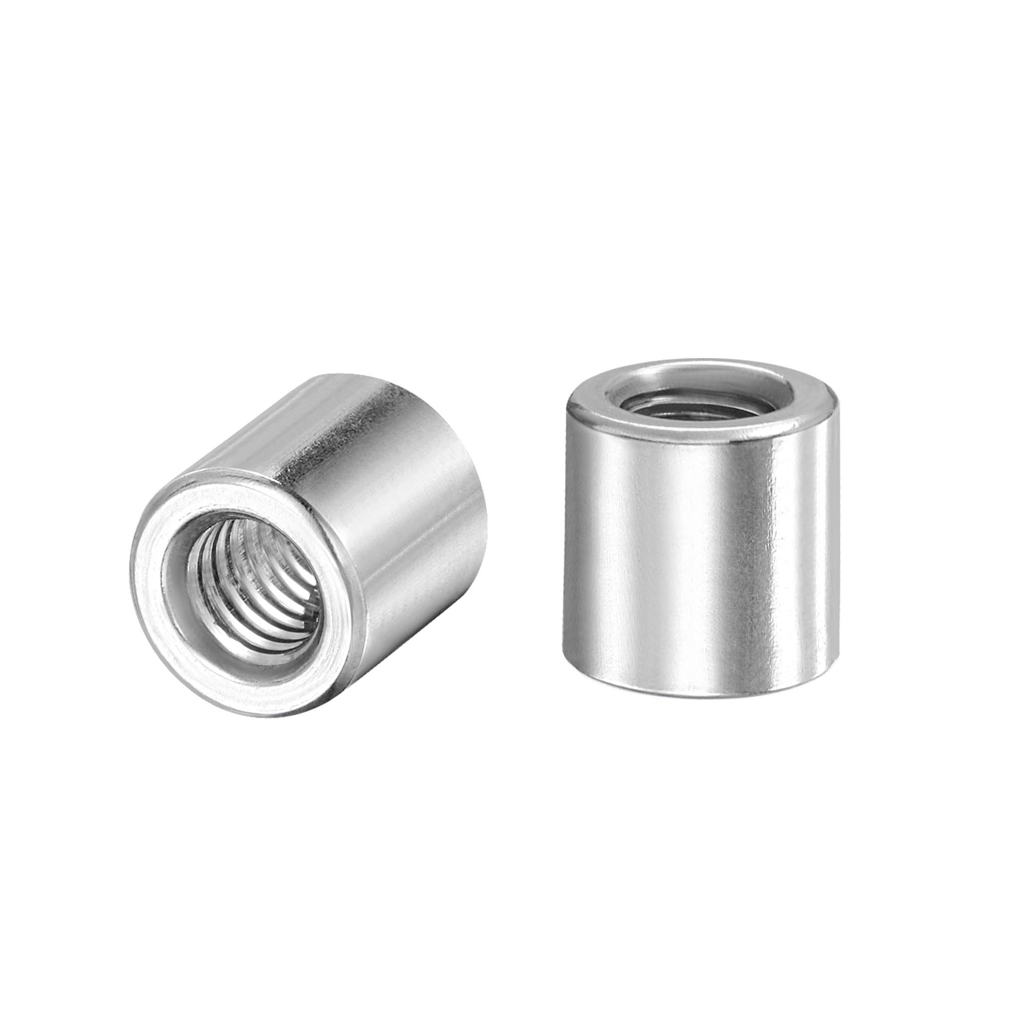 Round Weld Nuts, M6 x 10mm x 10mm Weld On Bung Female Nut Threaded ...