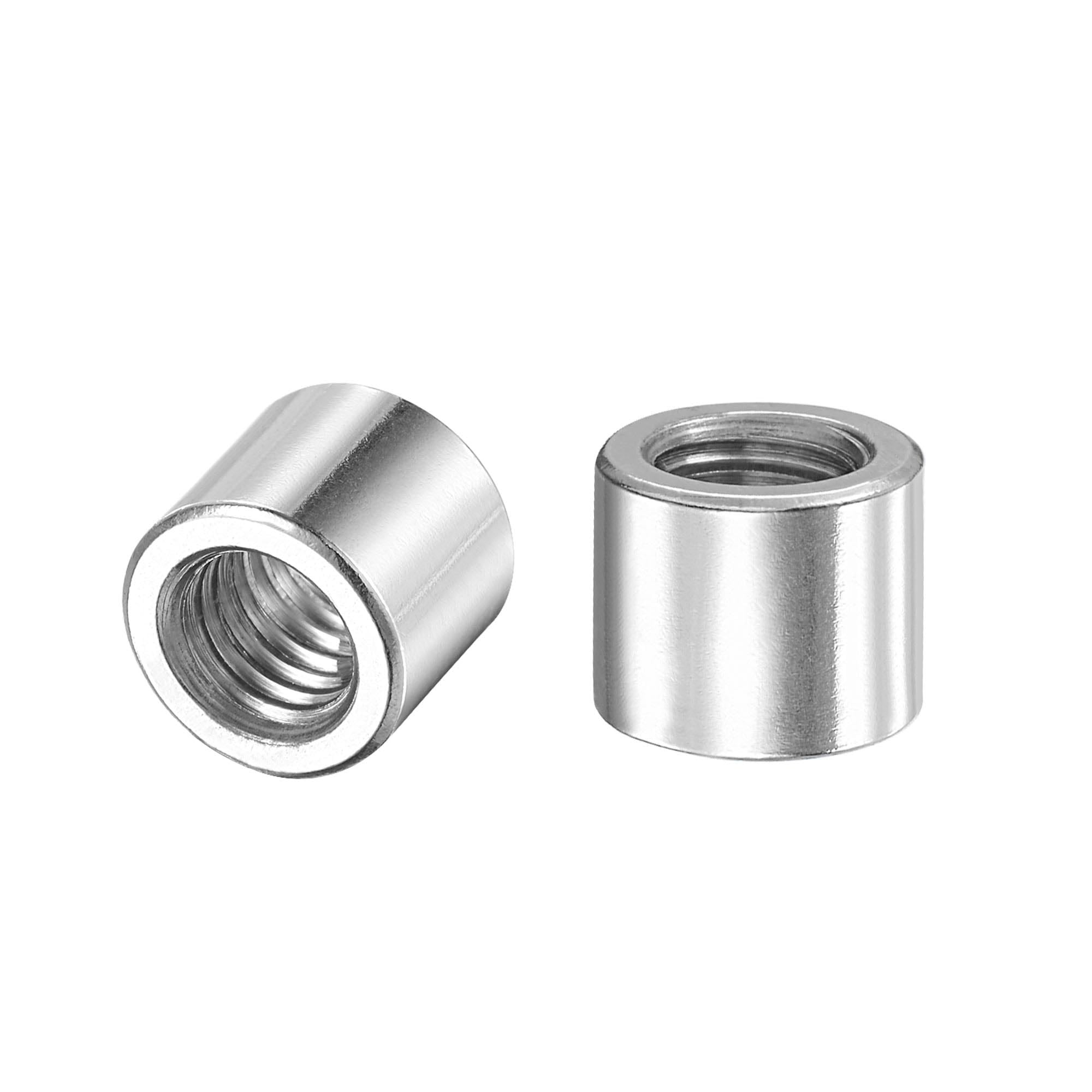 Round Weld Nuts, M8 x 12mm x 10mm Weld On Bung Female Nut Threaded ...