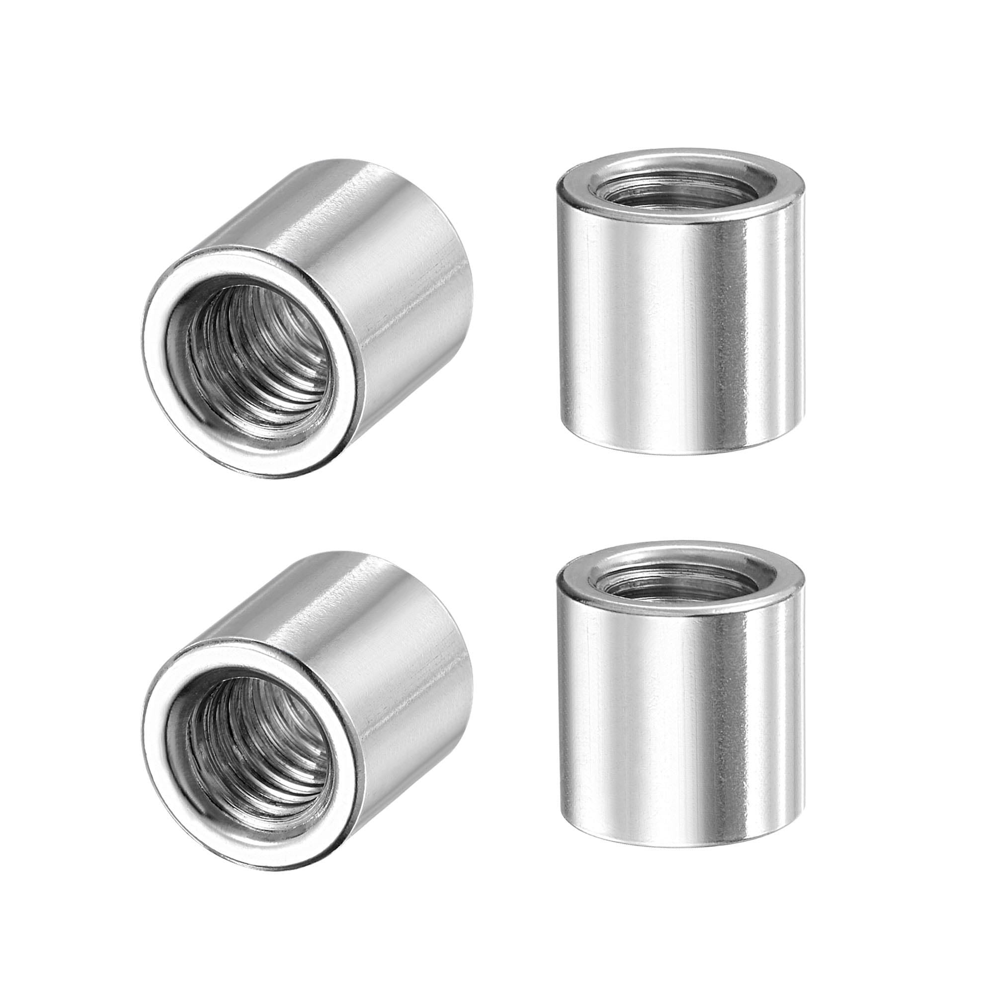 Round Weld Nuts, M8 x 12mm x 12mm Weld On Bung Female Nut Threaded ...