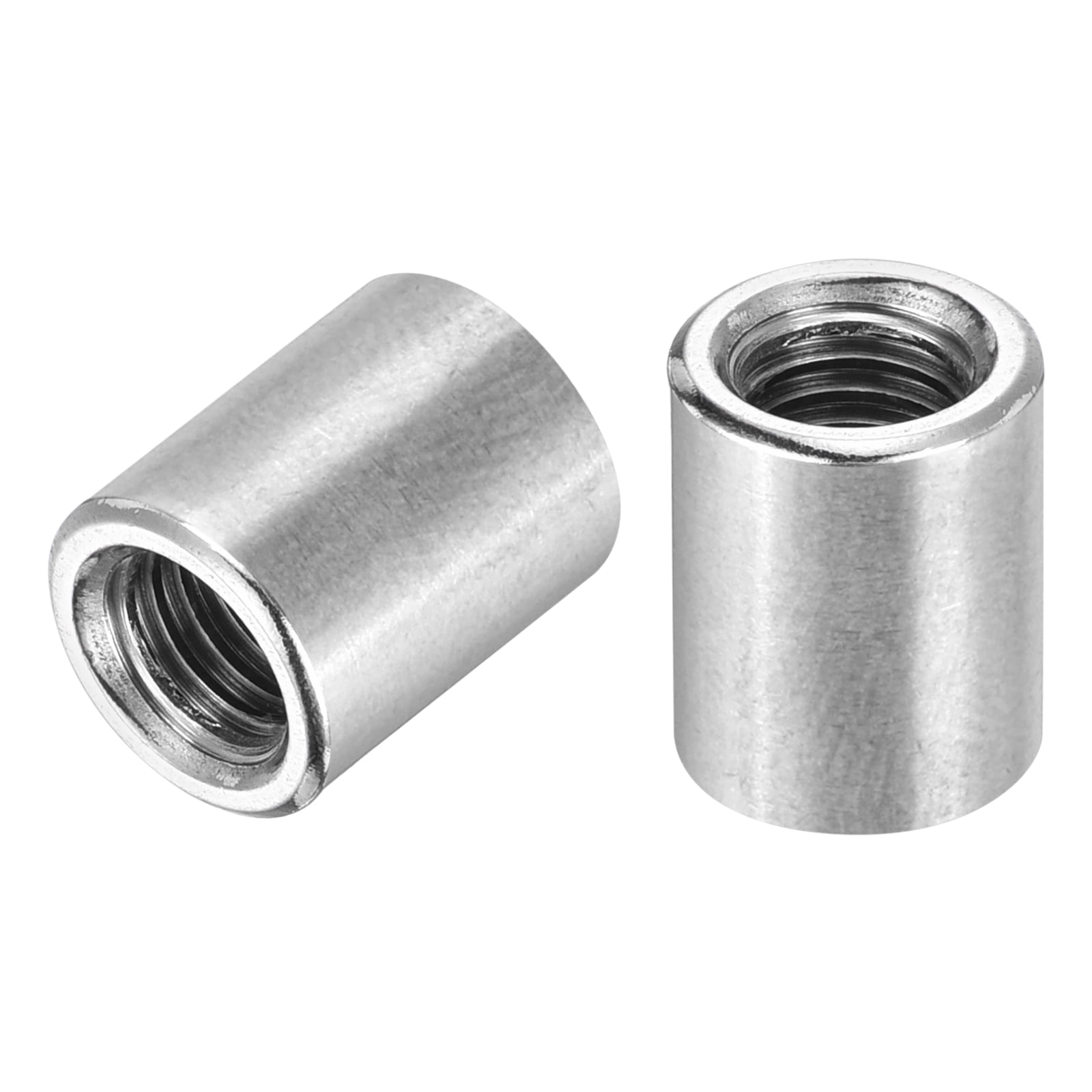 Round Weld Nuts, M8 x 12mm x 15mm Weld On Bung Female Nut Threaded - 201 Stainless Steel Insert ...