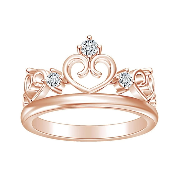 AFFY White Cubic Zirconia Solitaire Engagement Ring 14k White Gold Over ...