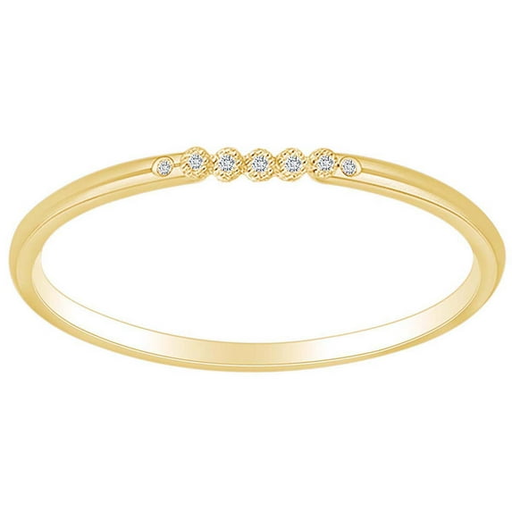 AFFY Round White Natural Diamond Accent Engagement Ring 14K Solid ...