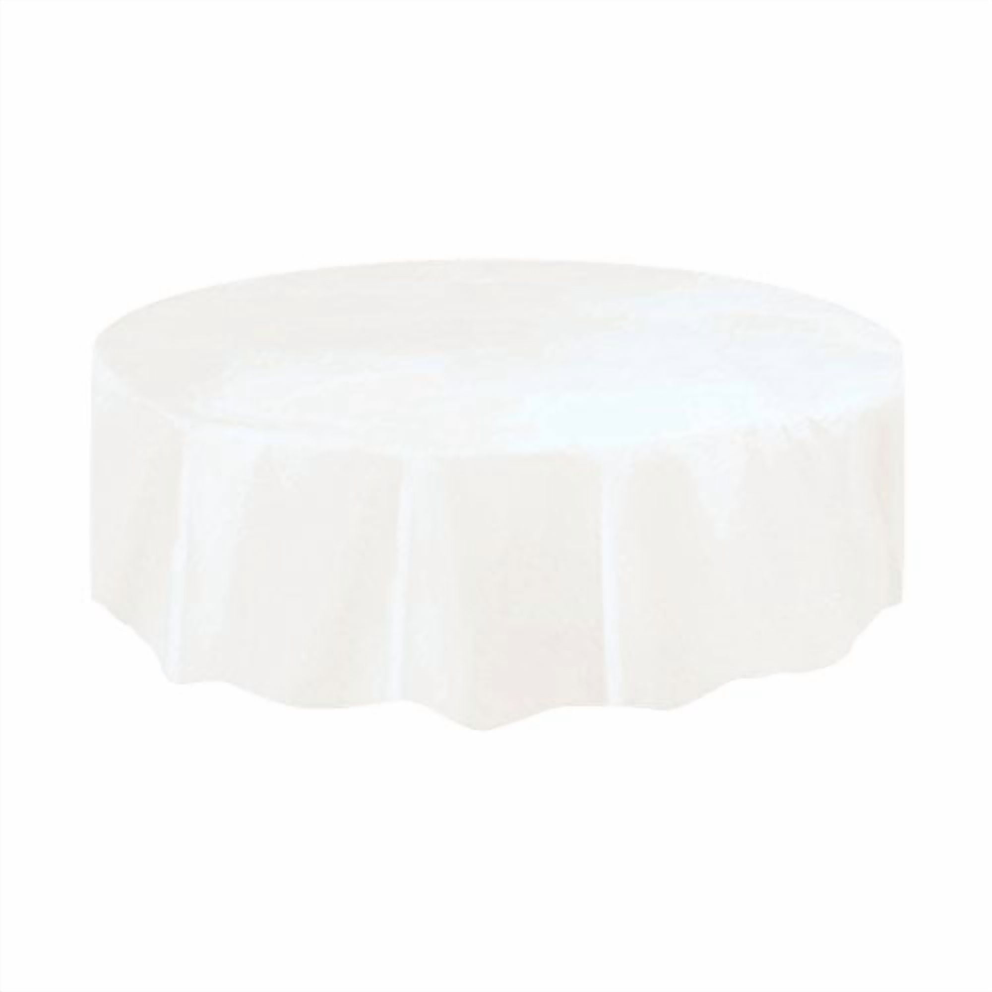 Unique Solid Round Plastic Table Cover, (84") 1 Count, White - Walmart.com