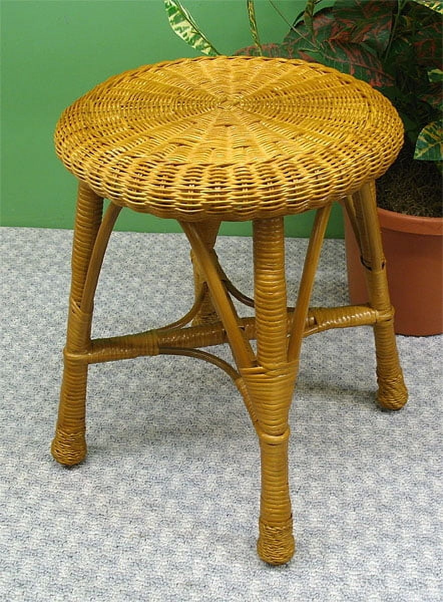 Round Wicker Bathroom/Utility Stool, Caramel - Walmart.com