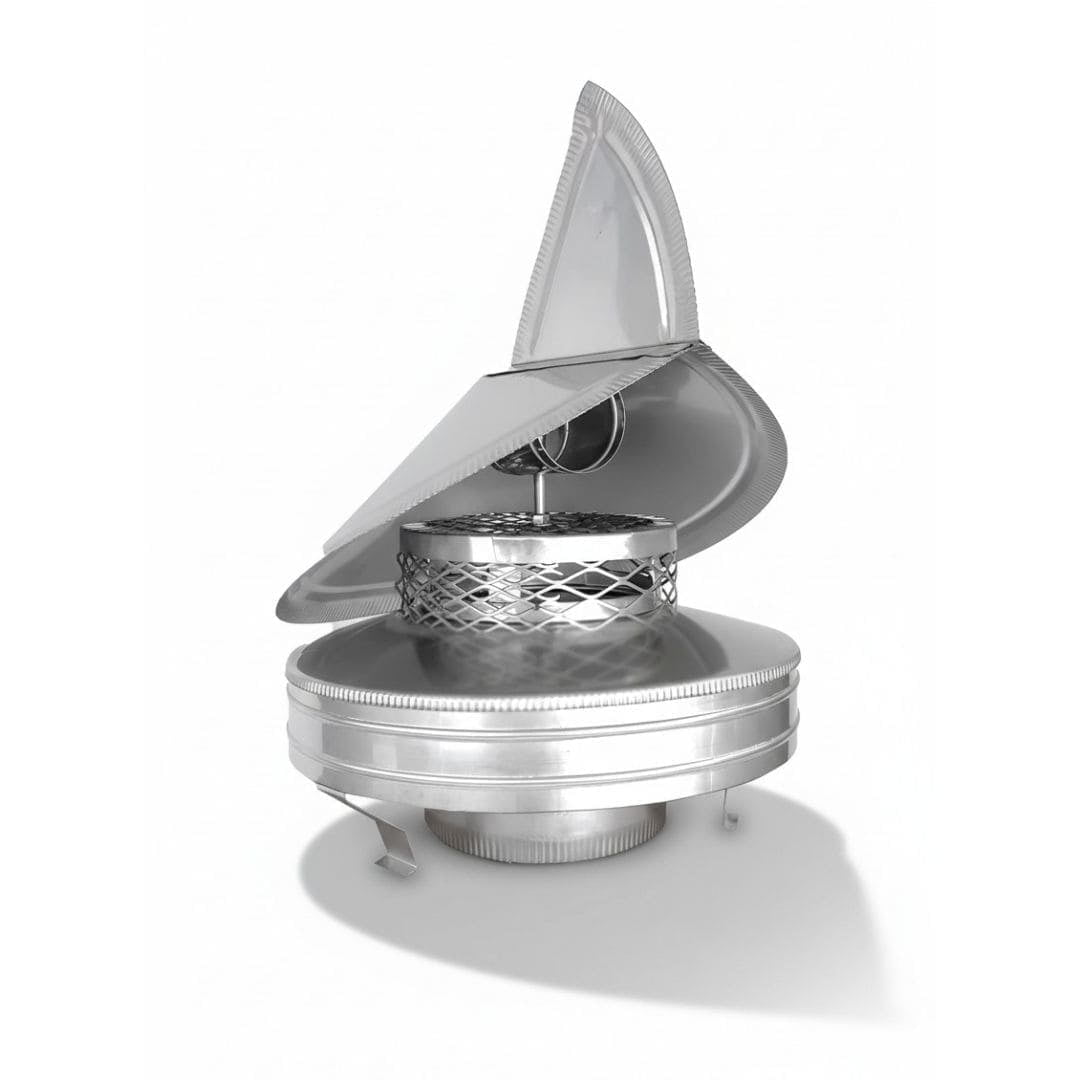 Chimcare Wind Directional Chimney Cap, Stainless Steel, Wind-Driven, 10 ...