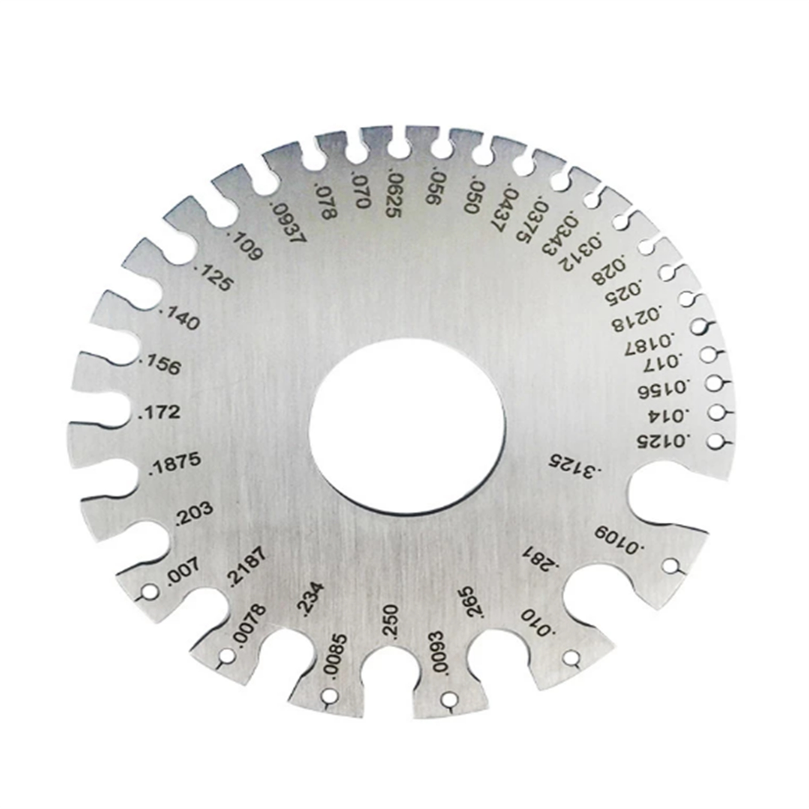 Round Wire Gauge 0-36 Awg 0.3125"-0.007" Swg Stainless Steel Thickness ...