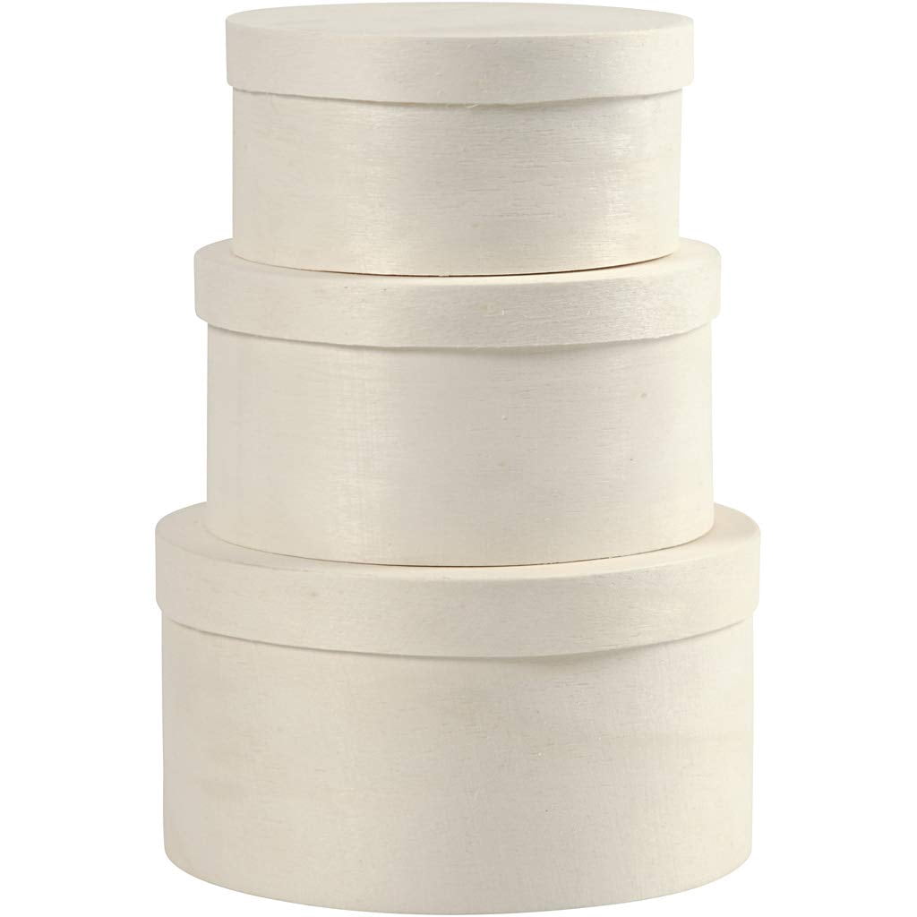 Round Wood Chip Box, D: 10+11+13 cm, Poplar Tree, 3 asstd - Walmart.com