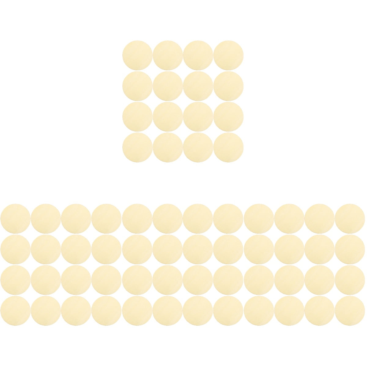 Round Wood Chips 120 Pcs Crafting Rounds Wooden Blocks Unfinished ...