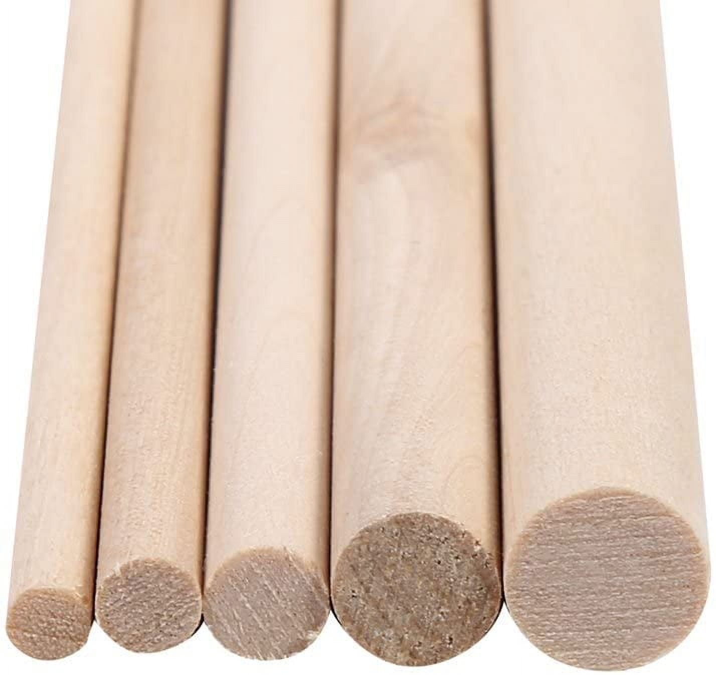 Round Wood Dowel Dods, 10pcs 10mm*30cm Wood Sticks Wood Dowel Rods ...