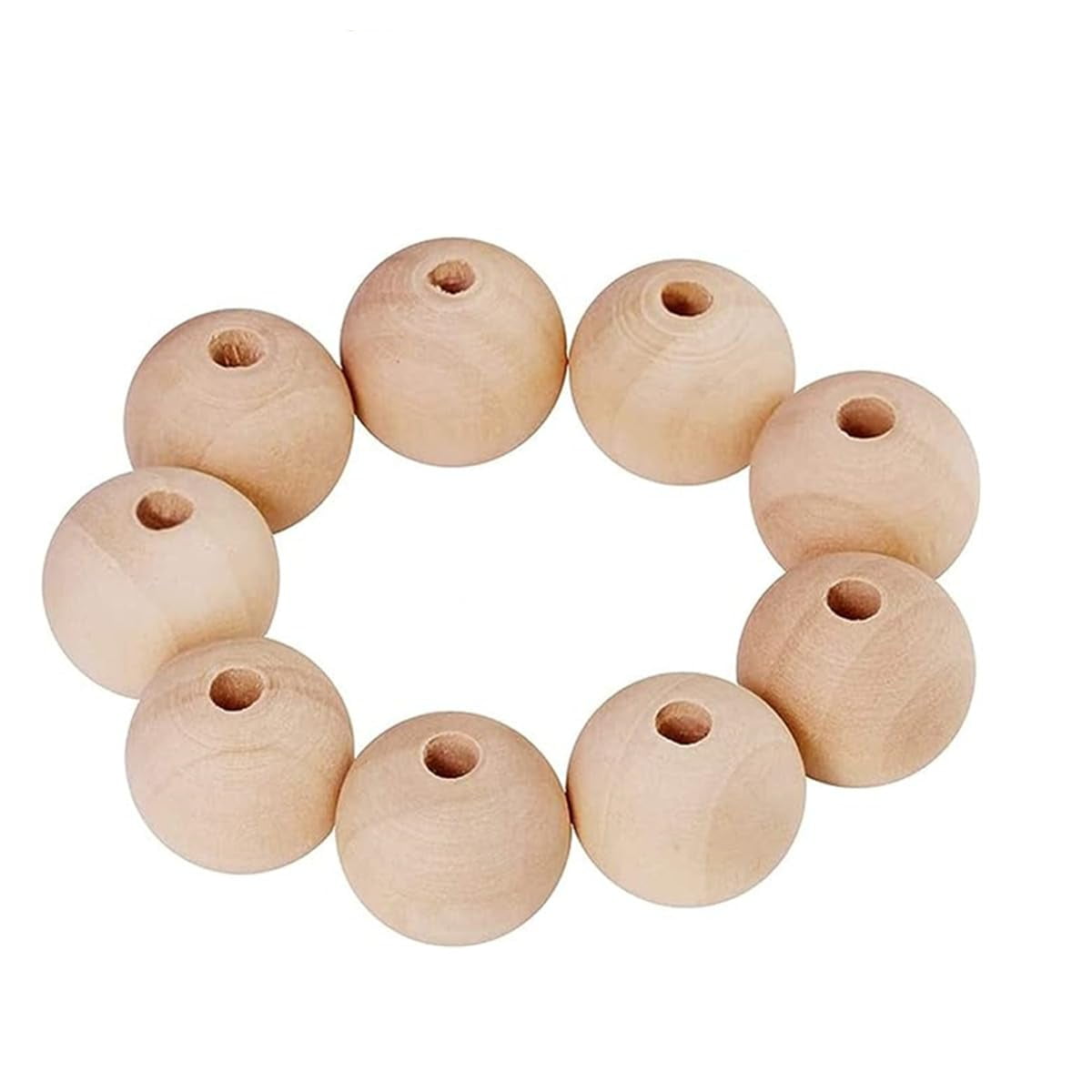 Round Wood Spacer Beads, EC36 10PCS Wooden Beads, Natural Solid Round ...