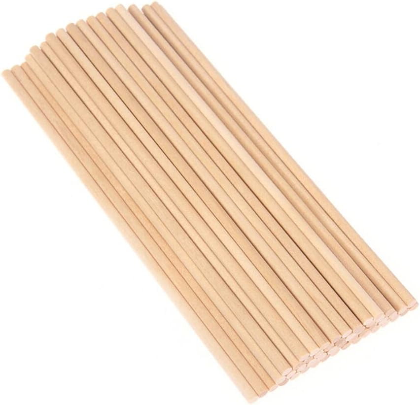 Round Wood Sticks 100pcs Wood Round Dowel s Dowel Wood Sticks Dowels ...