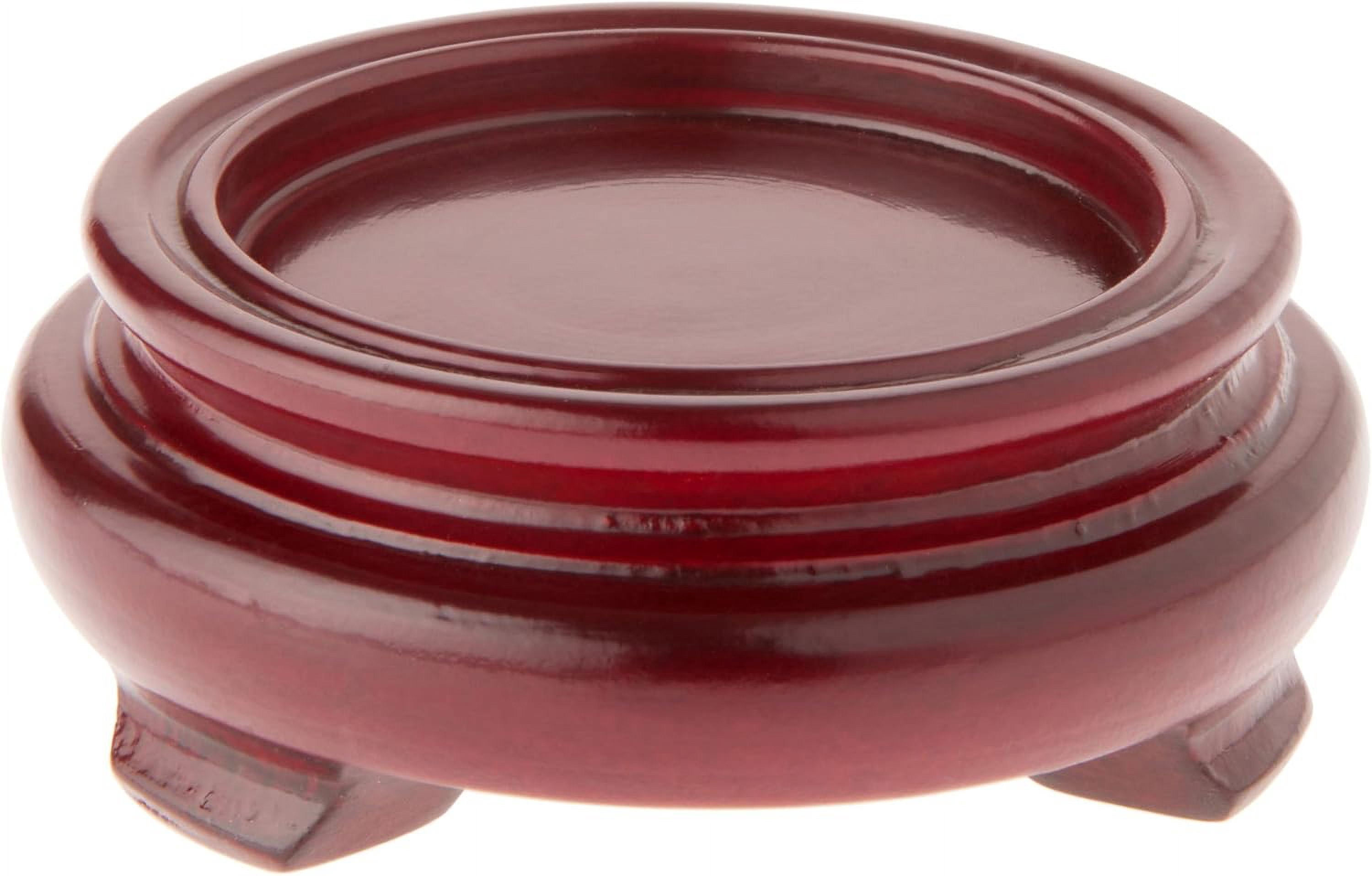 Round Wood Veneer Footed Display Base, 2.75" W x 2.75" D x 1" H (1.875 ...