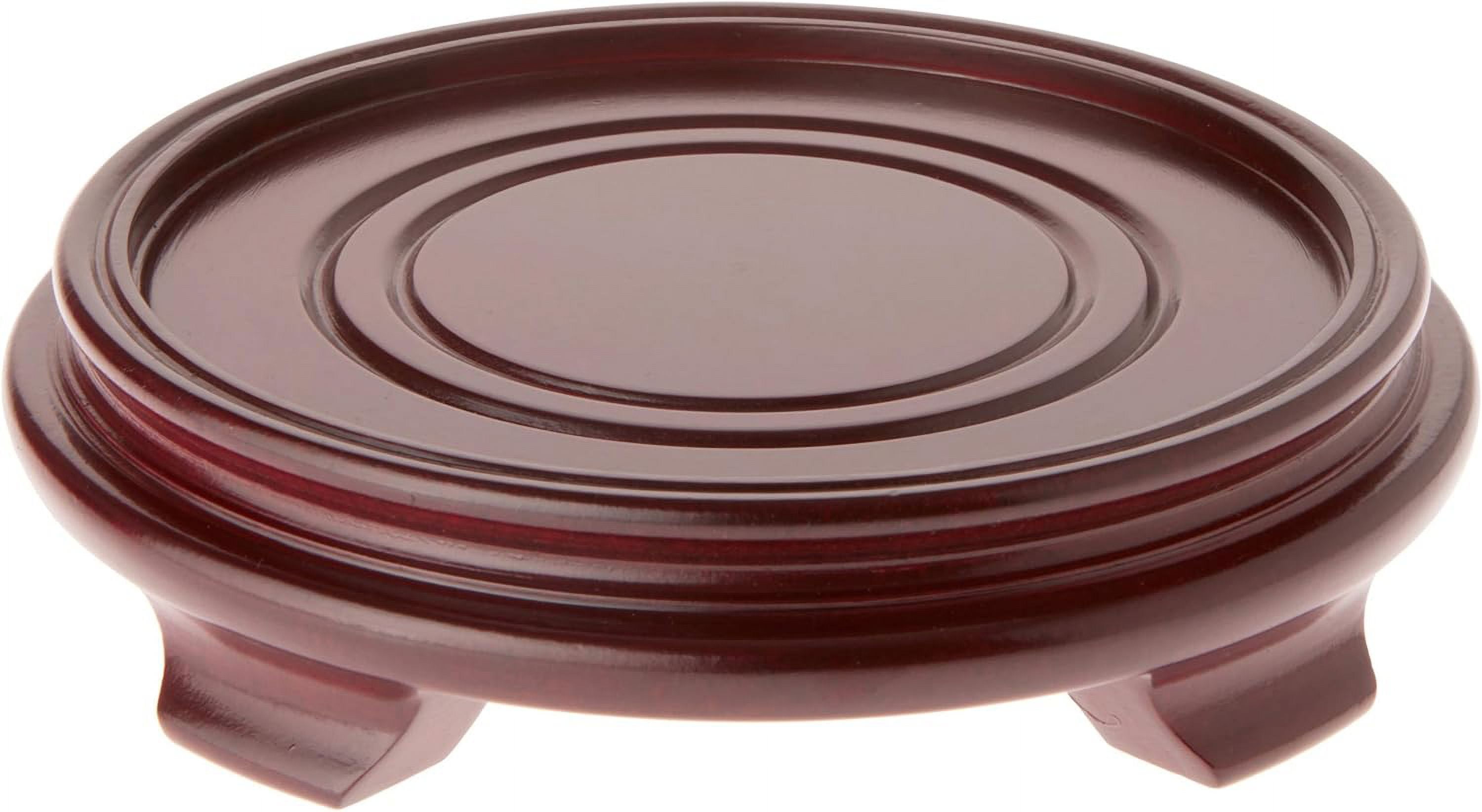 Round Wood Veneer Footed Display Base, 7.25" W x 7.25" D x 1.75" H (6 ...