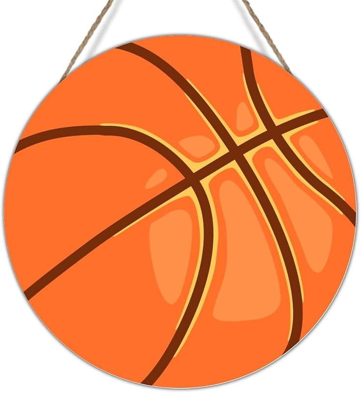 Round Wooden Ball Door Sign, Door Sign Tennis Ball Wood Art Plaque ...
