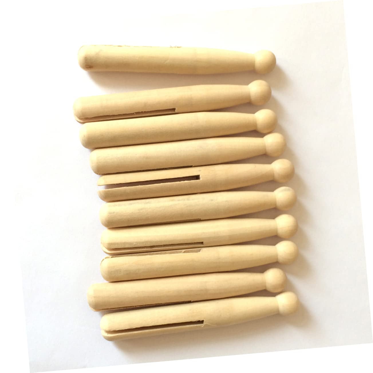 Round Wooden Clothespins MODANU 25 Pcs Vintage Dolly Clothes Pegs Old ...