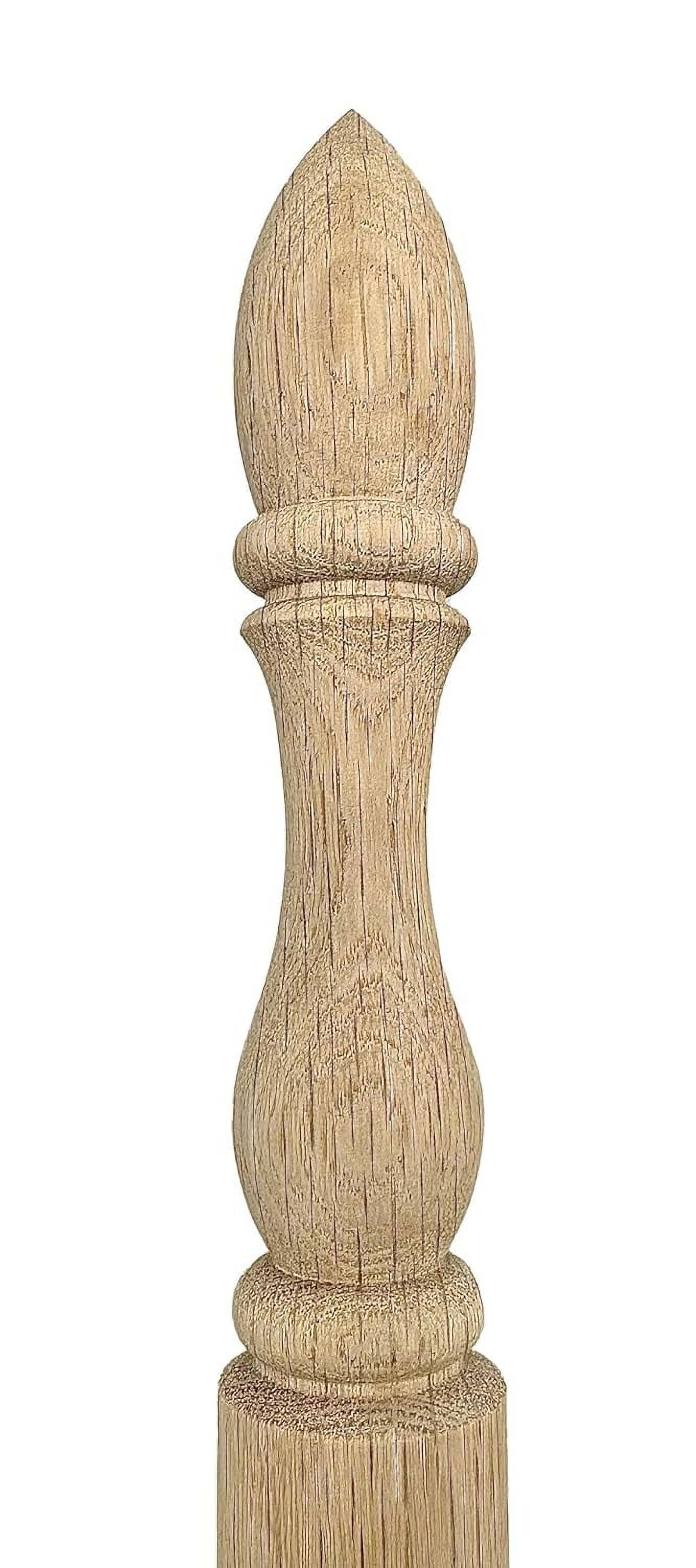 Round Wooden Corner Guard One End Turned - " Tall x 1 3/8" Wide with 90 ...