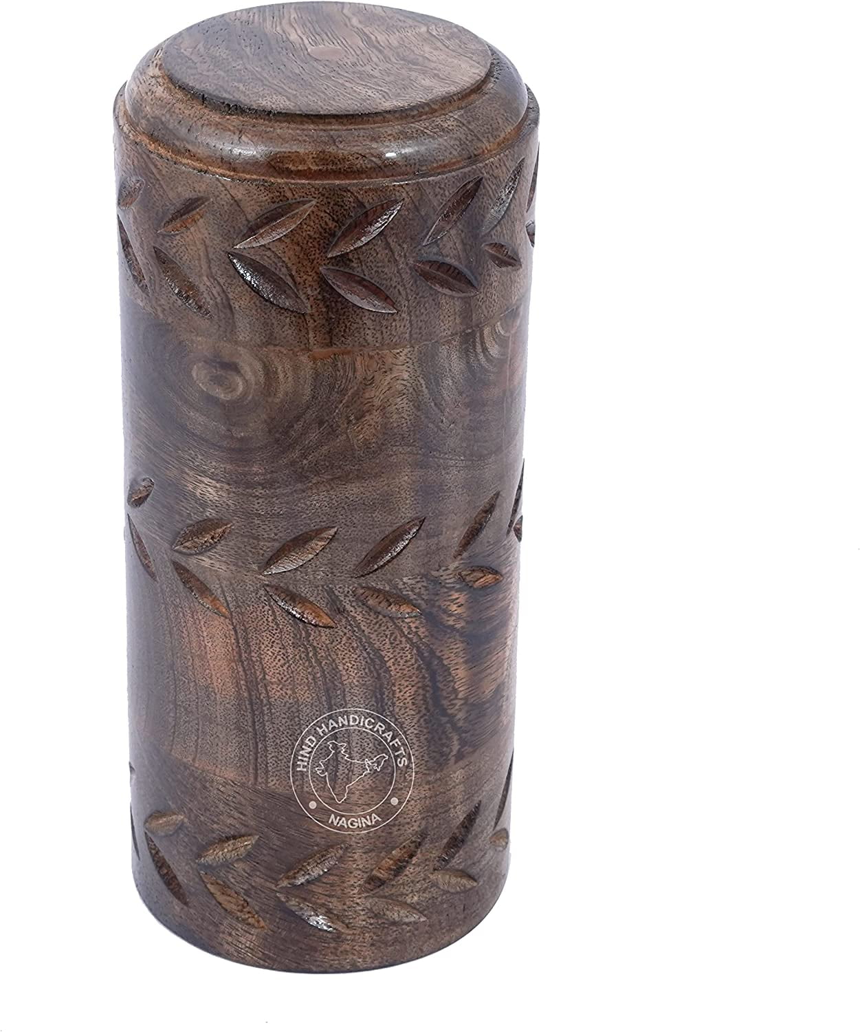 Round Wooden Engraved Urns for Human Ashes Adult - Wooden Box Rosewood ...