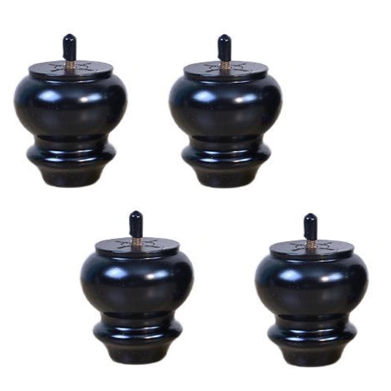 Round Wooden Gourd Furniture Legs For M8 Screw Type,Set Of 4 Mid ...