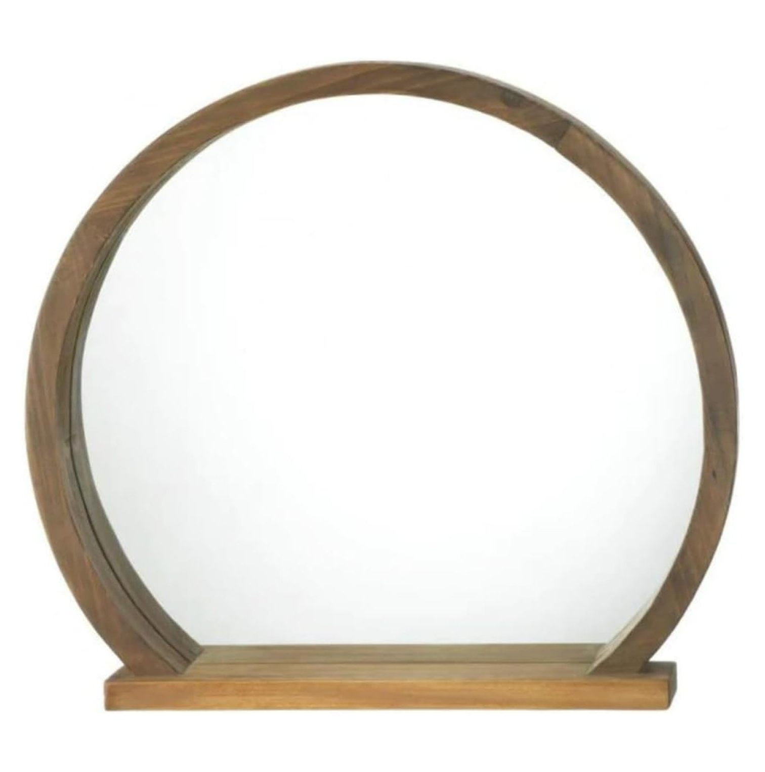 Round Wooden Mirror with Shelf 17.75x2.75x16" - Walmart.com
