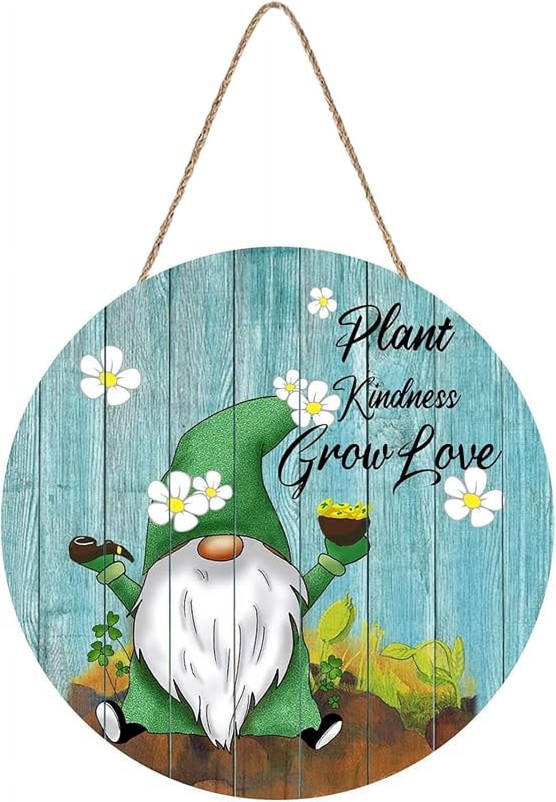 Round Wooden Plaque Sign Hello Round Floral Wreath Sign Rustic Wood ...