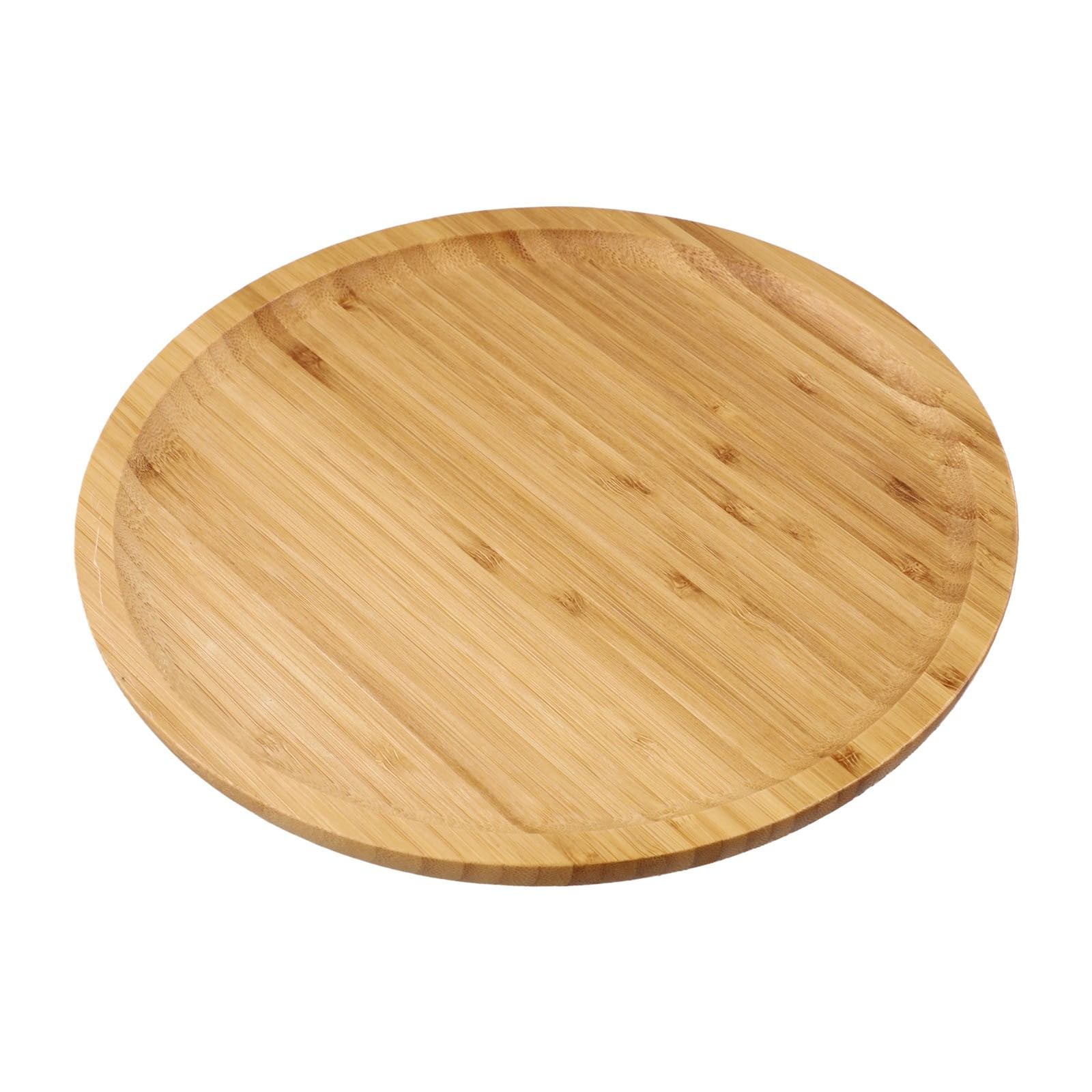 Round Wooden Serving Tray Tableware Stand For Food Tray For Fruit Pizza ...