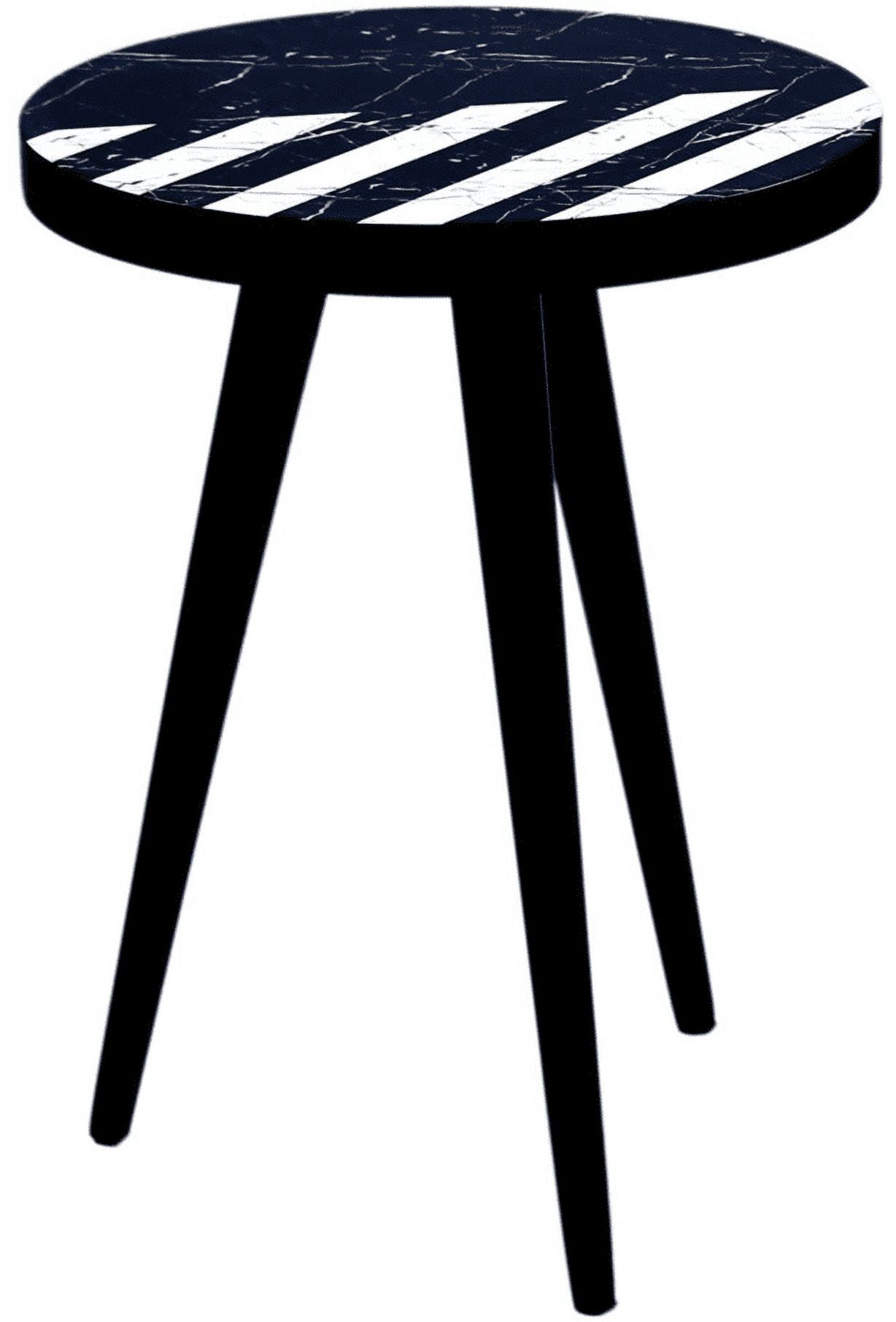 Round Wooden Side Table, Portable Coffee Table, End Table for Living ...