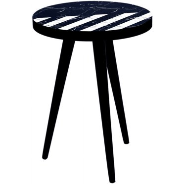 Round Wooden Side Tables, Portable Coffee Tables, End Tables for Living ...