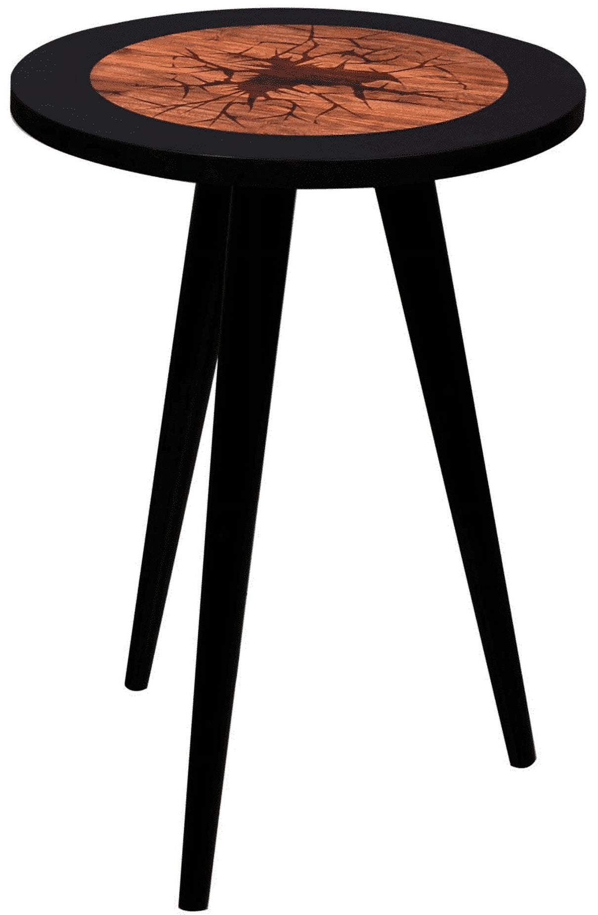 Round Wooden Side Tables, Portable Coffee Tables, End Tables for Living ...