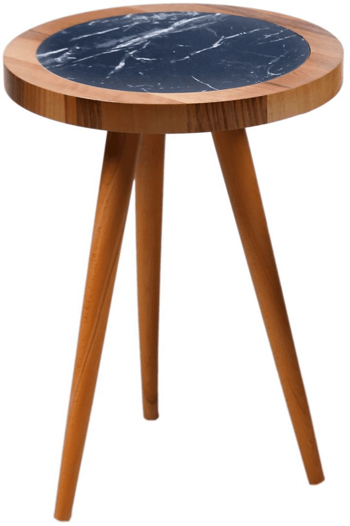 Round Wooden Side Tables, Portable Coffee Tables, End Tables for Living ...