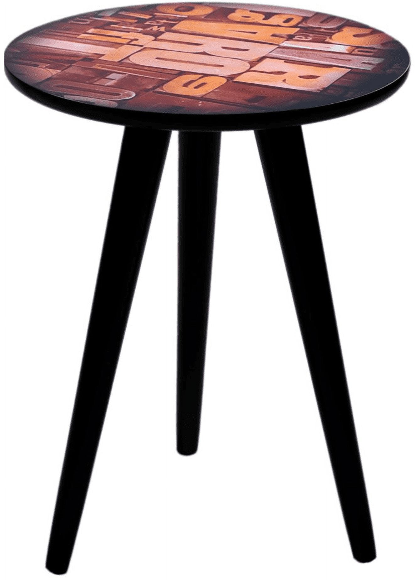 Round Wooden Side Tables, Portable Coffee Tables, End Tables for Living ...