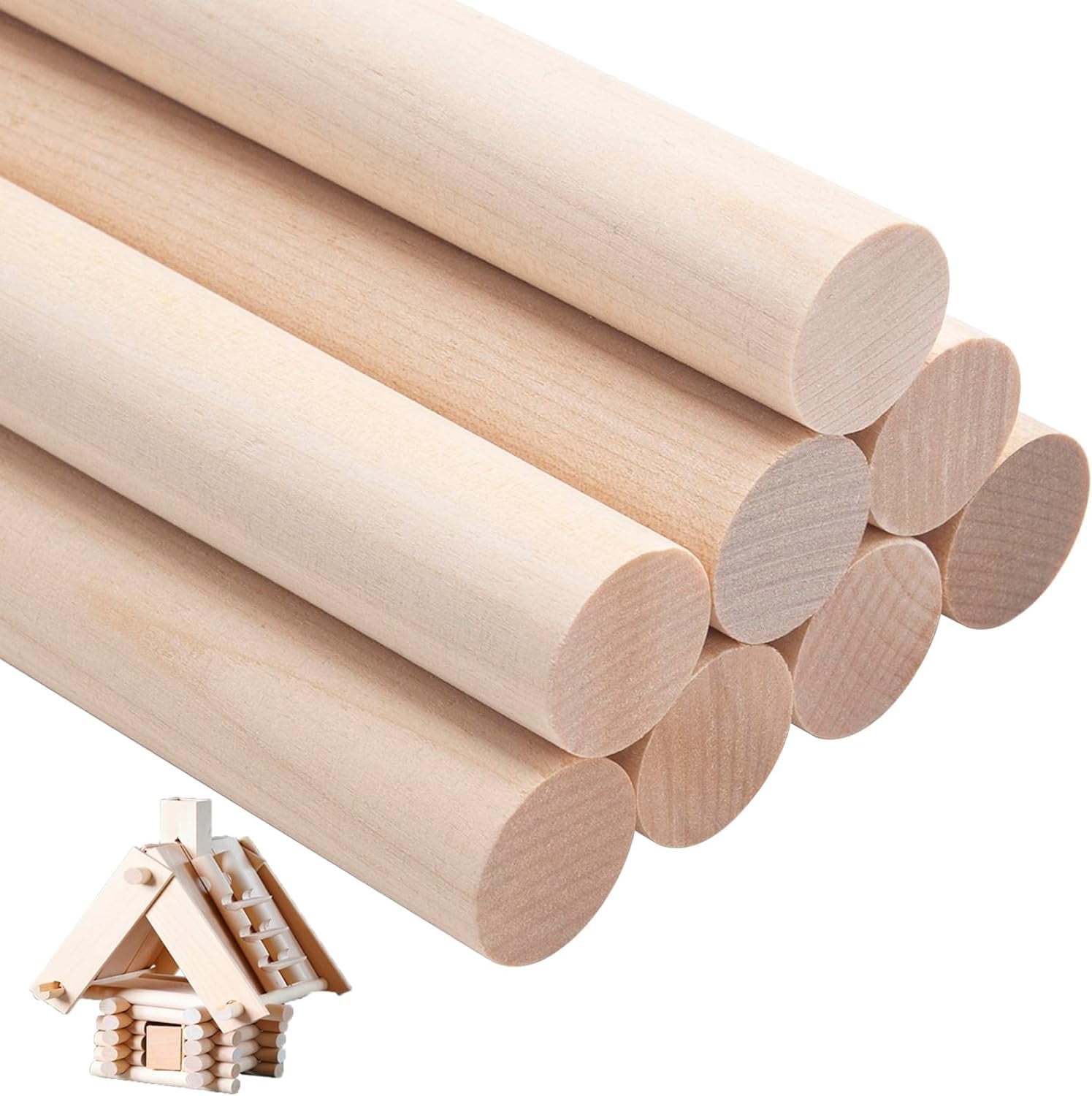 Round Wooden Sticks, Wooden Dowel Dods Macrame Dowel Wooden Sticks ...