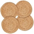 Round Woven Placemats - Set of 4, Natural Wicker Placemats, Water ...
