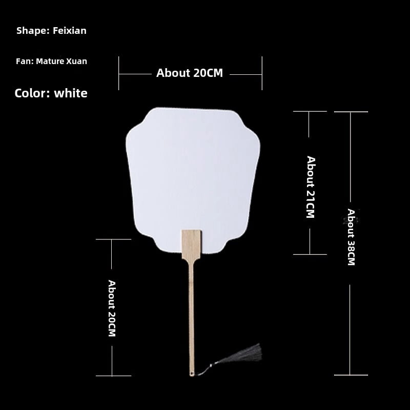 Round fan blank fan lacquer fan round fan blank round fan diy fan rice ...