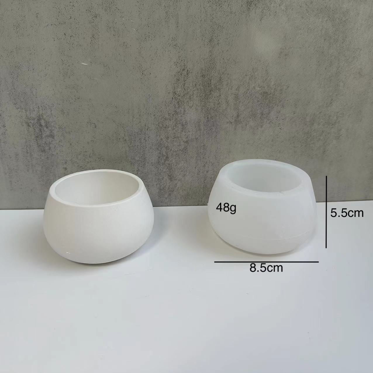 Round flowerpot silicone mold storage box potted plaster mold drop mold ...