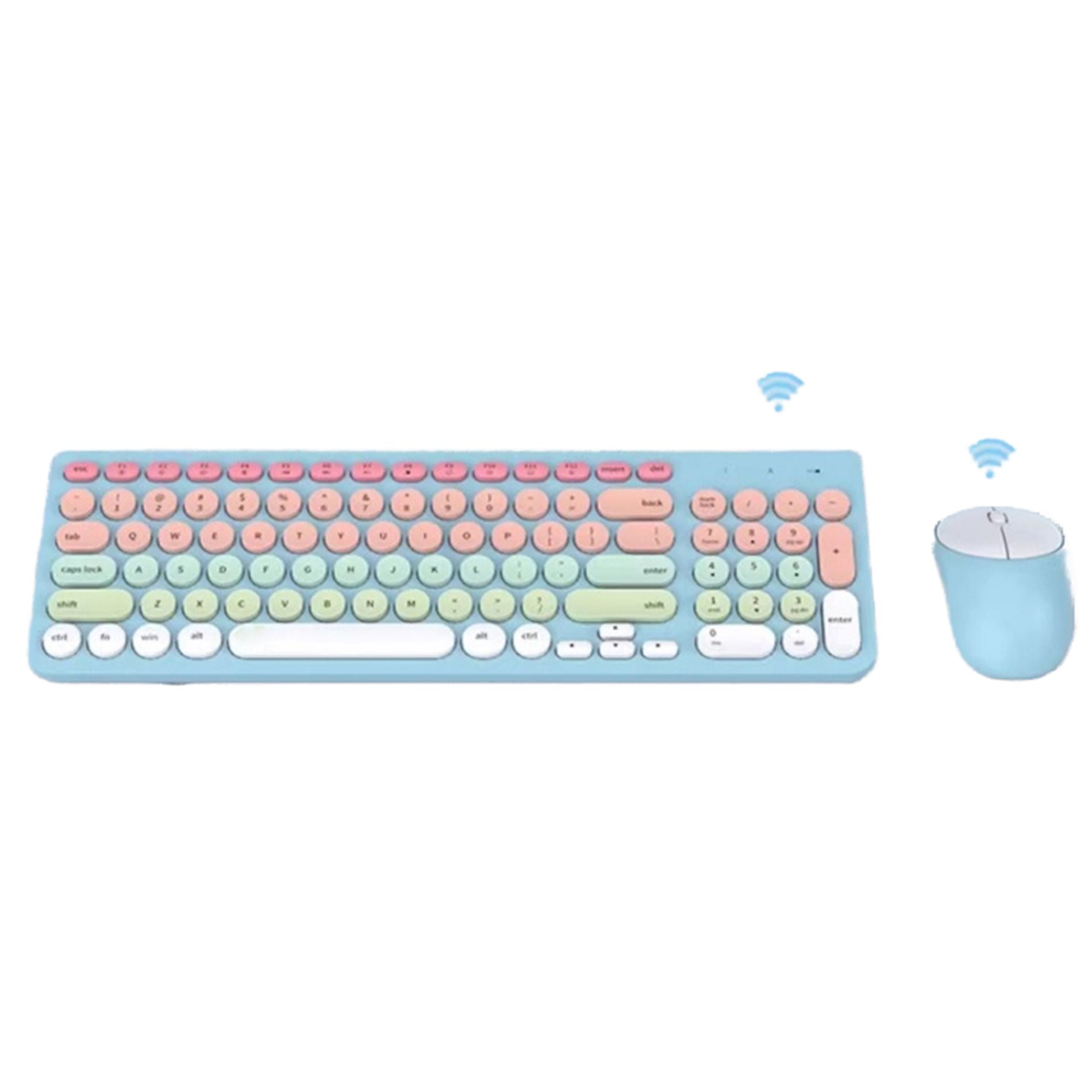 Round key wireless keyboard and mouse set - Walmart.com