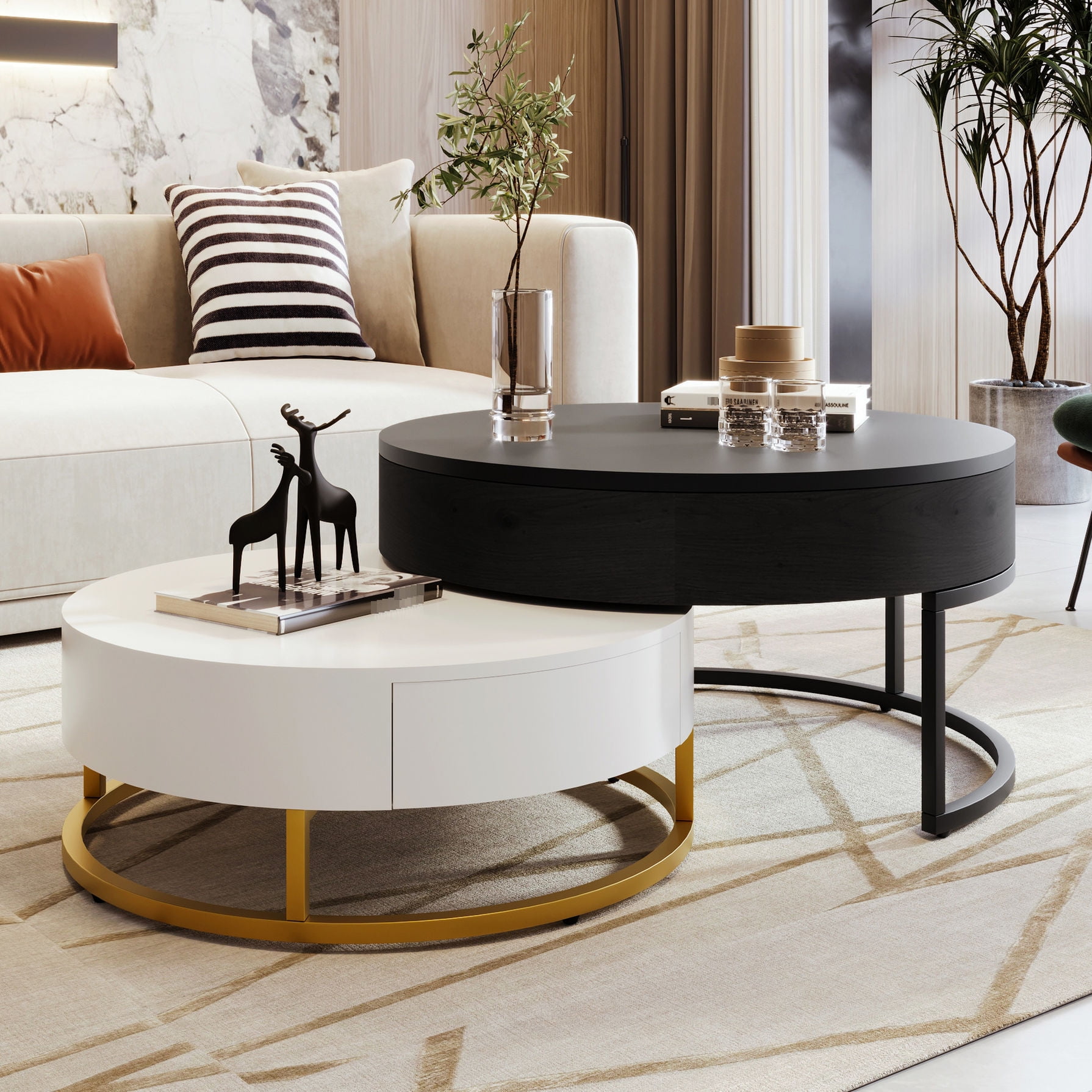 Round shape design / For daily activities / Nests for compact storage ...