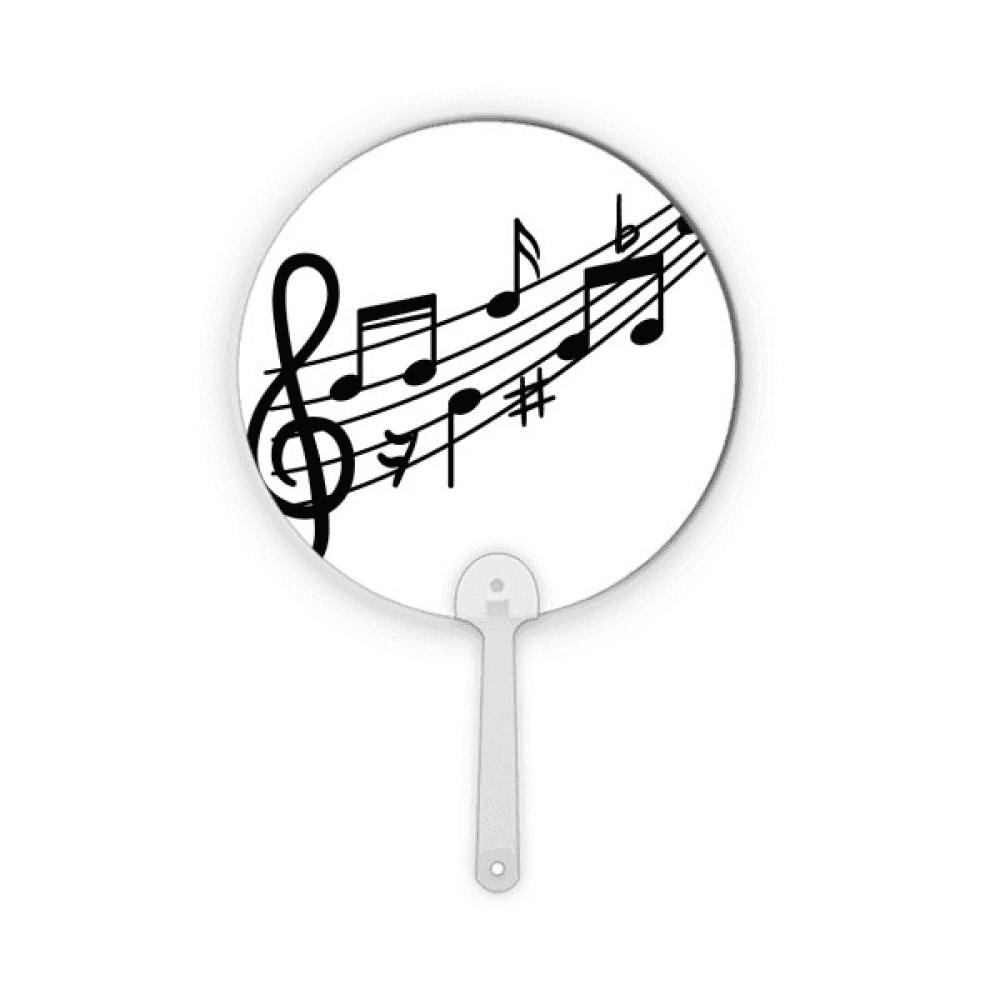 Round-shaped Flappg Music Notes Plastic Round Handheld Fan Decorations ...