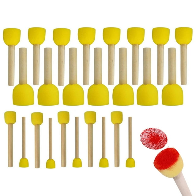 Round sponge brush set, children's DIY painting brush kindergarten ...